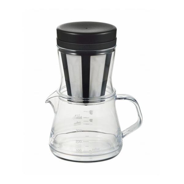 【発売日：2023年06月07日】水出しコーヒーとホットコーヒーが両方できる約3杯分の2WAYドリッパーです。本体は丈夫で耐熱性に優れる「トライタン」樹脂を使用し、ガラスのような見た目でありながら軽量で落としても割れにくい素材です。ペーパー...