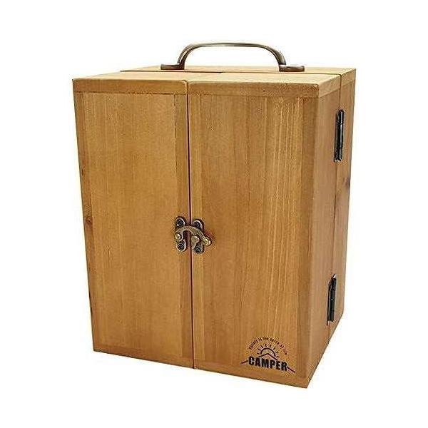 【発売日：2025年07月07日】【商品説明】スパイスをおしゃれに収納、持ち運びできます。留め具を外して左右に開くキャビネットタイプです。スイング型の留め具のため簡単に開閉できます。3つのスペースに分かれています。中央上段はスパイスをディス...