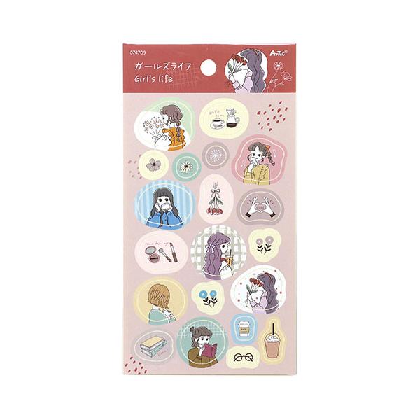 【発売日：2025年10月29日】【商品概要】ふんわり優しいタッチで描かれた女の子の日常が楽しめるシートシールです。ふんわりかわいい女の子たちが手帳やメモのアクセントに。落ち着いた色合いで、大人女性の日常に寄り添います。1シートでたっぷり2...