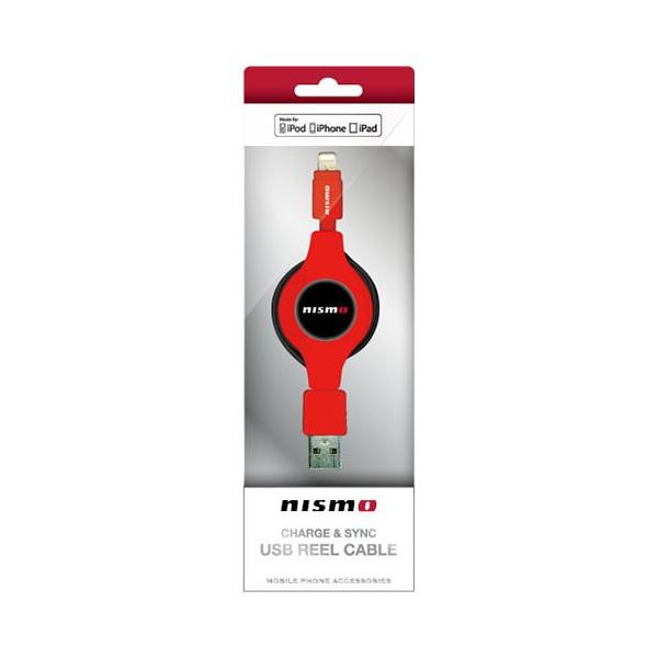 【発売日：2016年07月22日】【内容】NISMO CHARGE &amp; SYNC USB REEL CABLE FOR IPHONE【仕様】●カラー:RED●仕様:Reel Cable length 90cm