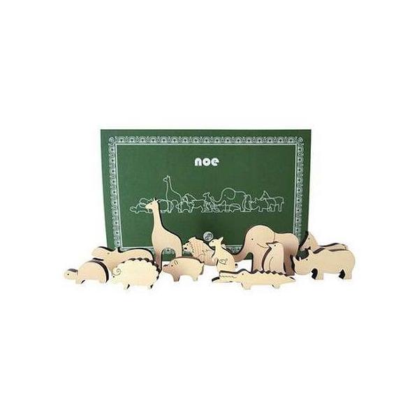【発売日：2026年02月27日】「ノアの方舟」からイメージして生まれた、木の動物セットです。物語を作ってトコトコ歩かせたり、積み木や乗り物おもちゃと組み合わせたり、またインテリアとして長く遊べるおもちゃです。内容物:動物×12素材:ヒバ生...