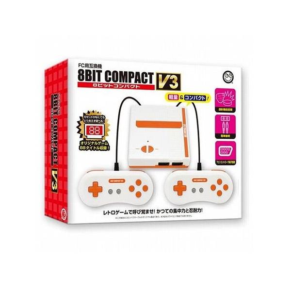 【発売日：2024年08月20日】8ビットコンパクトV3 FC互換機■本体・コントローラ2個、AV端子ケーブル、ACアダプタがセットになったオールインパックで、ソフトがあればすぐに楽しむことができます。■旧製品「8ビットコンパクト V2(C...