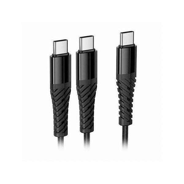 【発売日：2026年02月10日】USB-C機器2台同時充電、デスク周り・旅行先でも使える充電専用分岐ケーブル ブラックUSB-Cポートを持つスマートフォンやタブレットなど、2台同時に充電できる分岐ケーブルです。USB-Cポートを無駄なく活...