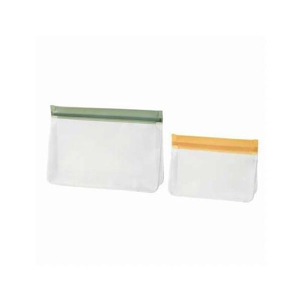 【発売日：2026年02月10日】リル 繰り返し使えるジッパーバッグ2枚組環境負荷が低くリサイクルしやすいPEVA素材使用、洗って繰り返し使えるのもポイント。大小2サイズの保存用ジッパーバッグです。容量 : 大…1L・小…350mlサイズ ...