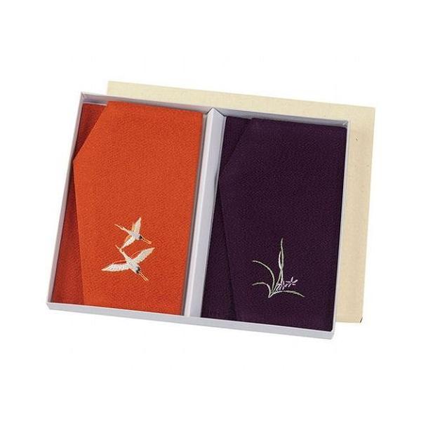 【発売日：2022年06月15日】【商品特長】伝統的なちりめん生地に二羽鶴と蓮の刺繍をあしらった金封袱紗。慶弔のセットなのでご家庭にお一つあれば安心です。慶事用と弔事用のセット【仕様】サイズ…20.5×12cm材質…レーヨン100%生産国…日本