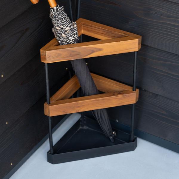 【発売日：2024年01月10日】■商品サイズ幅20×奥行20×高さ40cm■素材天然木(チーク) ラッカー塗装 スチール(粉体塗装)■生産国インドネシア■特徴温かみのあるチーク材とスタイリッシュなアイアンを組み合わせたアンブレラスタンド。...