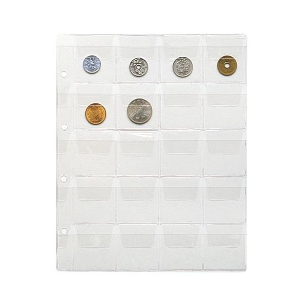 【発売日：2017年11月15日】ポケット：4列5段。コインフリーポケット。5枚入。ポケットサイズ：45mm×48mm。奥行5mm×幅213mm×高さ265mm台紙:4列5段台紙 5枚入CA-345収容台紙