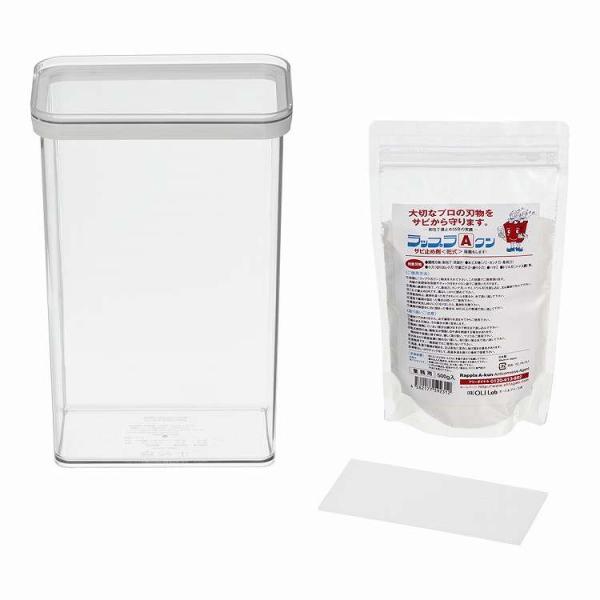 【発売日：2026年02月09日】●庖丁だけでなく、彫刻刀、カンナ刃、ノミ、ハサミなど大切な刃物をサビから守ります。 ●使い方は、容器に薬剤(乾式)を入れ刃物鉄部を柄元まで差込み湿気を遮断できる様しっかり蓋をします。 ●長期保存の場合は付属...