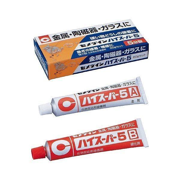 【発売日：2016年10月27日】【商品詳細】2液混合型エポキシ系接着剤で、5分で硬化しはじめる急ぎの作業に最適な、スピードタイプです。金属・ガラス・陶磁器などの硬い物を、カッチリ堅く接着します。A液（主剤）をブルーに着色してあり、混合の目...
