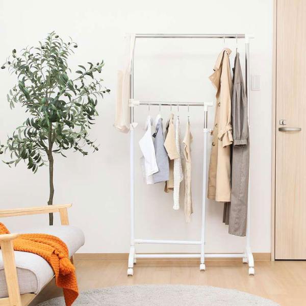 【発売日：2025年05月01日】■商品サイズ幅85.5×奥行37×高さ111.5〜187cm■素材構造部材:金属(鋼)表面加工:エポシキ樹脂塗装/めっき(クロム)脚部・ジョイントパーツ・ストッパー・キャップ・キャスター:ポリプロピレン■生...