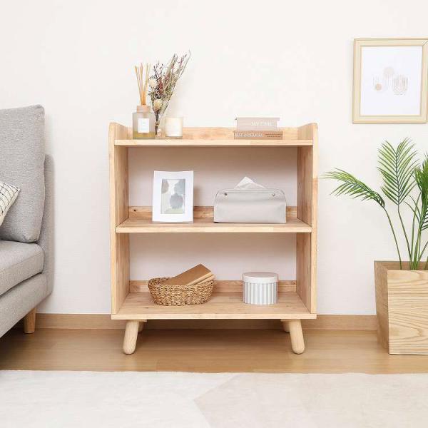 【発売日：2025年05月01日】■商品サイズ幅70×奥行40×高さ80cm■素材構造部材:天然木(ラバーウッド)表面加工:ラッカー塗装■生産国マレーシア■特徴天然木の温かみが広がる壁面収納ユニットシリーズ オープンボトムラック天然木の木目...
