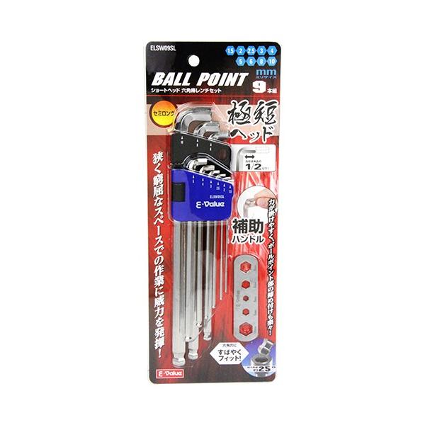 【発売日：2018年02月08日】【用途】六角穴付ボルト・六角穴付き止めネジの締め付け、緩め作業。【機能・特徴】曲げ部から先端までの長さが当社従来品の1/2以下と短くなり、狭い場所での作業が可能です。簡易補助ハンドル付きで、ショートヘッド側...