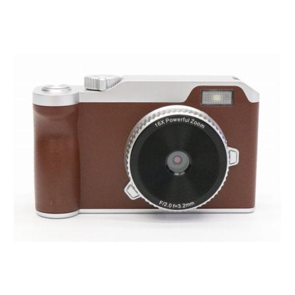 【発売日：2026年02月09日】シンプル操作で使いやすいレトロ調デジカメ!使いやすいコンパクトサイズながら本格機能が充実。写真や動画も高画質で、ワンタッチで手軽に撮影ができます。約100万画素、デジタル16倍ズーム、動画撮影、フラッシュ機...