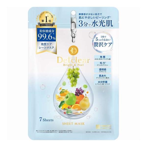 【発売日：2025年10月23日】【商品詳細】美容液成分99.6％配合のピーリングマスク。摩擦感が少ない処方で肌にやさしく、角質・毛穴・透明感・肌あれ・水分貯蔵の5つのケアを1枚で完了。忙しい朝晩にも嬉しい3分の時短ケア。優雅で爽やかなシャ...