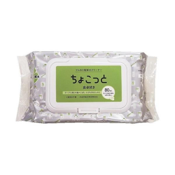 【発売日：2024年08月13日】【商品説明文】テーブル周りの食べこぼしや飛び散った汚れをスッキリ。アルカリ電解水の働きで汚れをしっかり落とします。成分：アルカリ電解水、発酵エタノールメーカー名：服部製紙原産国：日本内容量：80枚