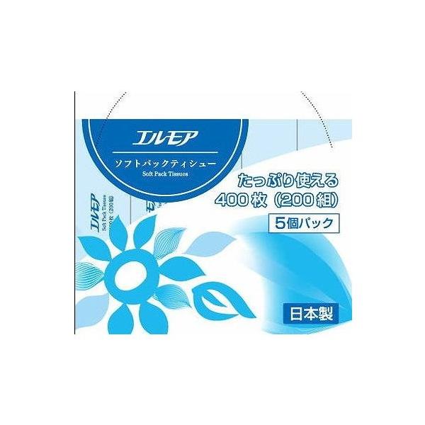 【発売日：2025年03月13日】【商品詳細】紙箱を無くしたフィルムパッケージ。コンパクトなパッケージに４００枚（２００組）入りでたっぷり使えます。ピュアパルプ１００％。メーカー名:カミ商事生産国:日本内容量:5個