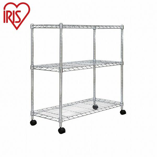 【発売日：2023年10月11日】【商品説明】■クロムメッキ仕上げのラックです。別売パーツと組み合わせて、オリジナルのシステムラックも作れます。棚の高さは自由に変えることができます。移動に便利なキャスター付きです。スペック商品サイズ（cm）...