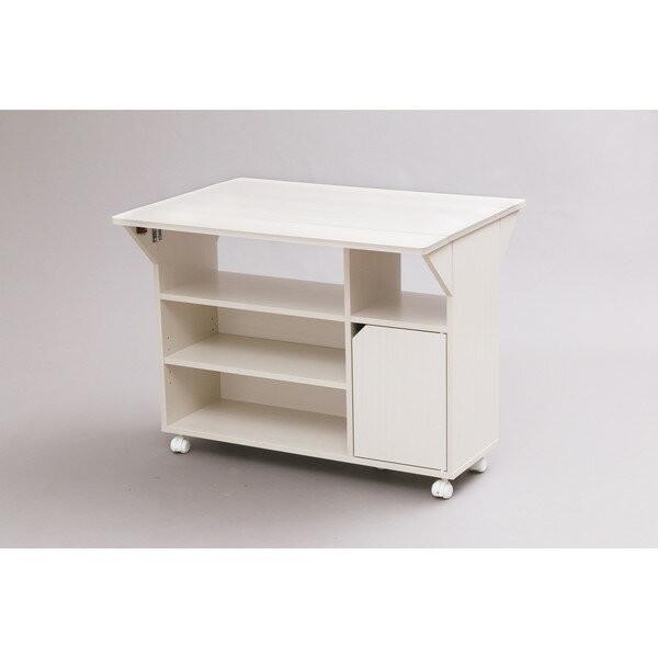 【発売日：2023年10月11日】【商品説明】■使用用途に合わせて使い分けができる、便利なバタフライ式天板のキッチンワゴンです。■使う時だけ広げて、収納はコンパクトに収まるので、さまざまな場所で活躍します。■たっぷり収納できる可動棚付きなの...