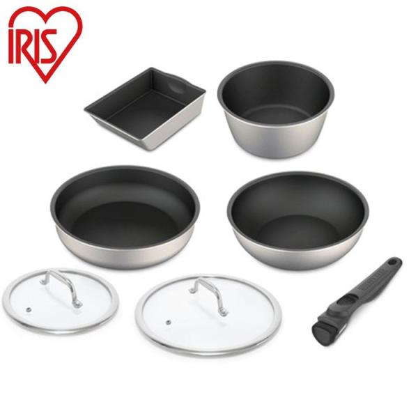 【発売日：2023年04月19日】■商品仕様基本仕様 セット内容 フライパン26cm、なべ20cm、炒めなべ25cm、エッグパン、ガラスふた20cm・26cm、マルチハンドル 満水容量(約) フライパン26cm:3.3L、なべ20cm:2....