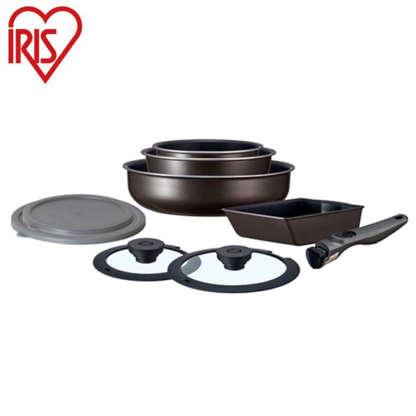【発売日：2023年04月19日】■商品説明文非粘着性に優れたふっ素樹脂をトップコーティングに使用しているためくっつきにくく、アイリスオーヤマ史上NO.1の滑りやすさを実現したフライパン・鍋のセットです(※2023年1月時点)。極小セラミッ...