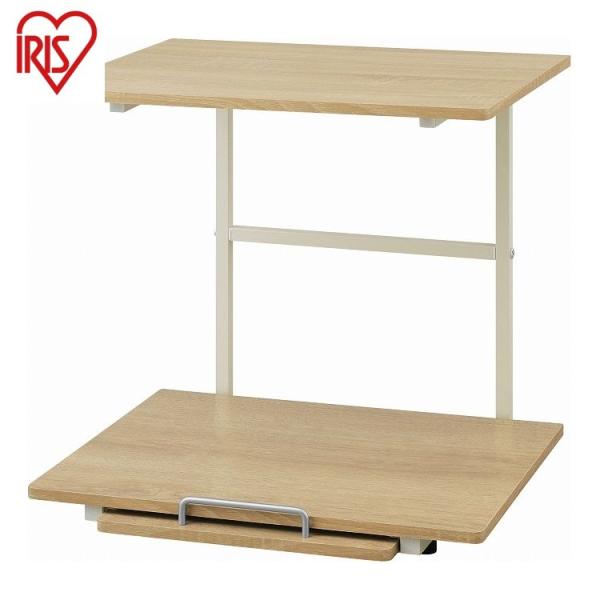 【発売日：2024年04月09日】【サイズ】W474×D434〜671×H472mm【備考】■耐荷重（約）：全体18kg、上棚板4kg、下天板12kg、スライド棚板2kg（下棚板に電子レンジ収納時）■奥行きサイズ（約）：スライド棚収納時：4...