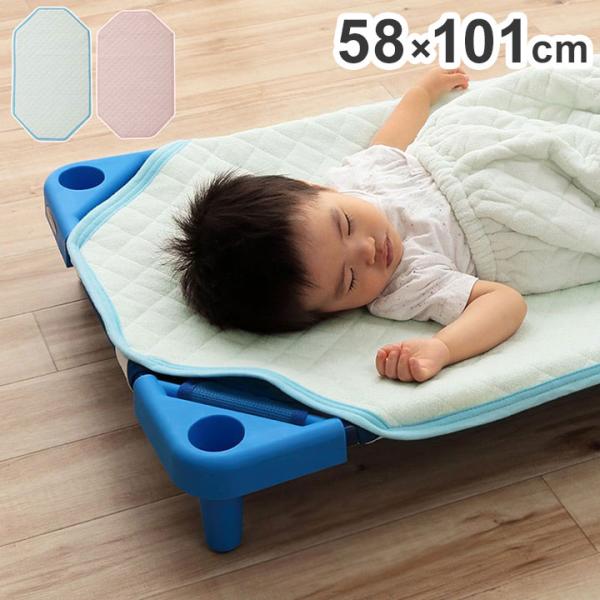 【発売日：2024年05月21日】■商品サイズ58×101cm■素材【表地】パイル部=綿100％ 【裏地】ポリエステル100％ 【中材】ポリエステル100％■生産国中国■特徴お昼寝コット専用の敷パッドになります。肌触りのよりタオル生地を使用...