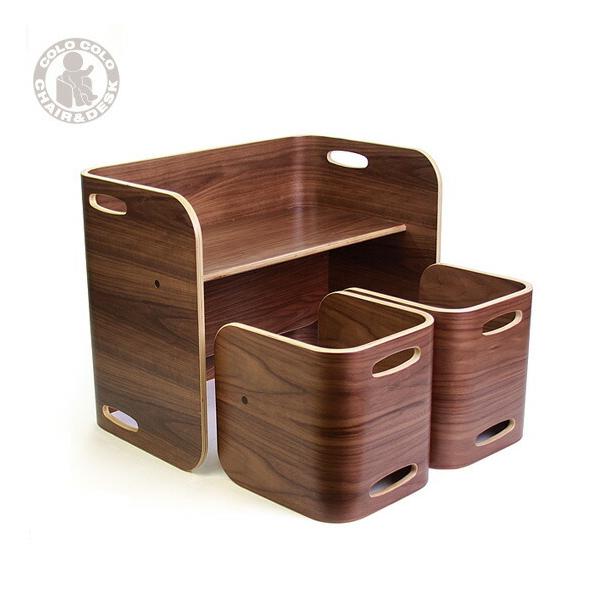 【発売日：2019年09月27日】●特徴高級素材のブラックウォルナットを使用したコロコロデスクとコロコロチェアの2点セットです。おしゃれな木目がお部屋を一層引き立ててくれます。ひっくり返して様々な用途にご使用いただくことができます。●材質天...