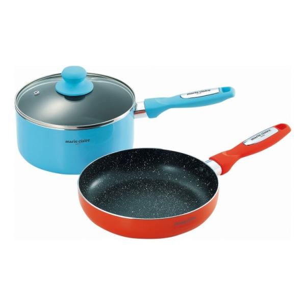 【発売日：2026年01月22日】内面はマーブルフッ素樹脂加工でお手入れ簡単。アルミ製なので軽量で調理の負担になりにくい。ツマミ・ハンドル部はシリコン樹脂塗装で、すべりにくく手になじみます。【セット内容】片手鍋（18cm・2.0L）340×...