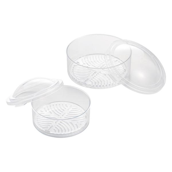 【発売日：2025年11月04日】ガラスのように透明度が高く、中身が分かりやすいレンジ用蒸し器。軽くて丈夫なので、扱いやすく、変色や油汚れにも強い。お水と食材を入れて、フタをしたまま電子レンジにいれるだけで、簡単に蒸し料理が作れます。目皿付...