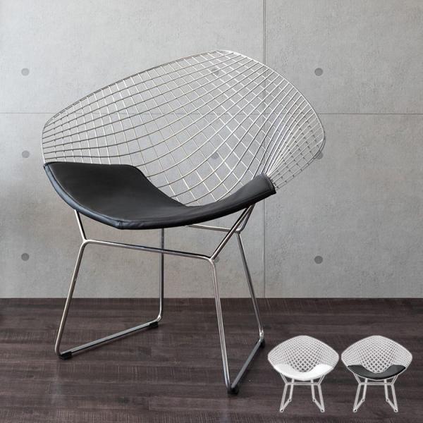 【発売日：2022年03月10日】【特長】ミッドセンチュリーモダンを代表するデザイナー、ハリー・ベルトイアが20世紀の新しい家具を象徴するデザインとして大ヒットさせ、今もなお愛され続けている「ダイヤモンドチェア」のリプロダクト品です。ダイヤ...