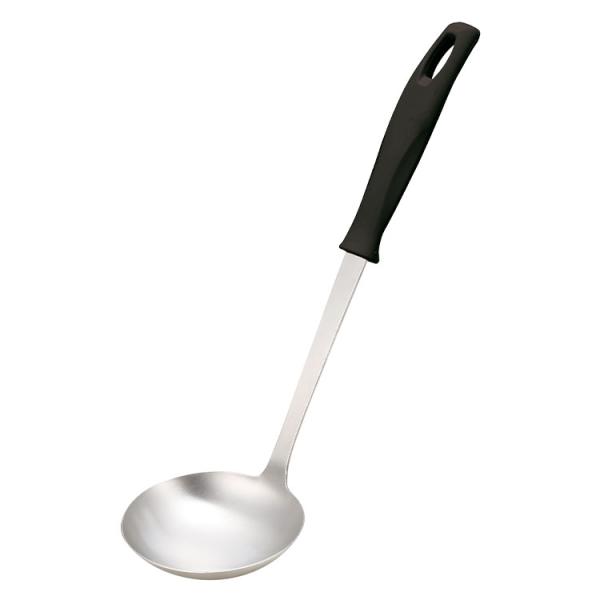 【発売日：2022年12月09日】【商品説明】ベーシックなサイズのお玉です。しっかり握れて持ちやすい形状のハンドルです。【サイズ(mm)】全長295×奥行85×全高60【材質】柄部:ポリプロピレン(耐熱温度110度)/金属部:ステンレススチ...