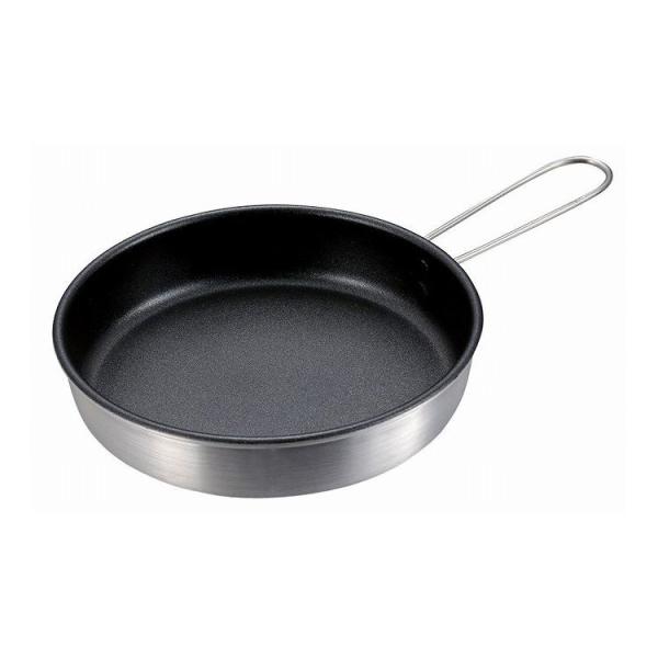 【発売日：2021年08月05日】【商品説明】ハンドルが折りたたみ式でコンパクトに収納できるミニフライパンです。素材は軽くて扱いやすいアルミ製。お手入れ簡単なこびりつきにくいふっ素樹脂加工。小型ガスバーナーコンロにも使える携帯に便利なミニフ...