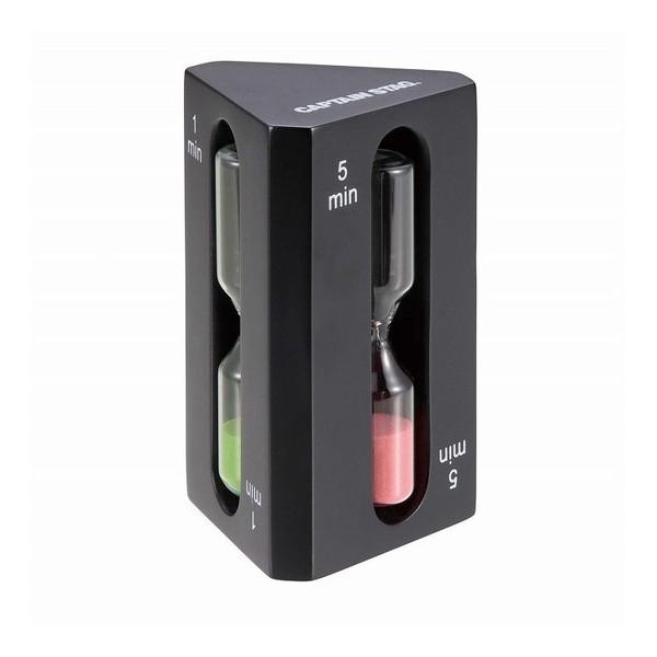 【発売日：2024年03月11日】ブランド：キャプテンスタッグ品質表示天然木、ガラス、砂商品仕様砂時計時間(約)/3分・5分・10分(誤差+/-10％)原産国：中国