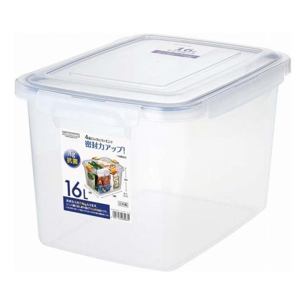 【発売日：2022年12月22日】抗菌加工で安心。４点ロックで湿気を寄せつけません。サイズ（約）幅28.2×奥行38.8×高さ24.4cm材質:本体、フタ/ポリプロピレン　パッキン/シリコーン重量（約）930g容量（約）16L