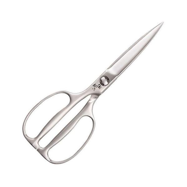【発売日：2021年05月11日】堅牢で洗いやすい鍛造オールステンレス製のキッチン鋏。切るものが滑りにくい細かな凸凹上の刃(セレーション刃)を採用。切る食材を選ばないベーシックなタイプ。サイズ（約）:幅7.5×奥行1.2×高さ20.7cm材...
