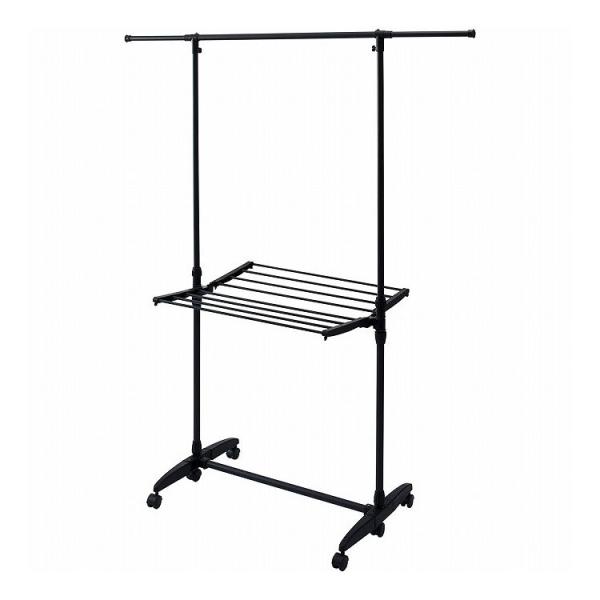 【発売日：2023年06月27日】落ち着いたマットブラックカラーが特徴の「PORISH物干しブラックシリーズ」のH型伸縮室内物干し。キャスター付きで干したままの移動もラクラク。竿の長さ・支柱の高さの伸縮が可能。使用時サイズ(約)幅86〜13...