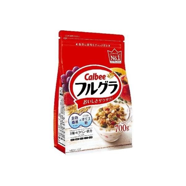 【発売日：2025年06月26日】【商品詳細】フルグラはオーツ麦を主原料とし、複数の穀物を香ばしく焼き上げたザクザク食感のグラノーラとフルーツの酸味と甘みがひとさじで楽しめる朝食シリアル。原材料(アレルギー表記含む):オーツ麦（オーストラリ...