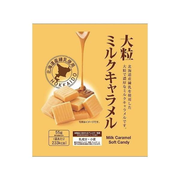 【発売日：2024年11月20日】【商品説明】北海道産れん乳を、使用した大粒で濃厚なキャラメルです。原材料(アレルギー表記含む)水飴、加糖れん乳、砂糖、植物油(パーム油)、小麦たんぱく、乳清カルシウム/ソルビット、乳化剤(大豆由来)、香料保...