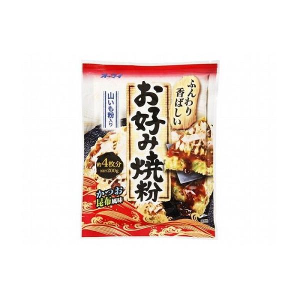 【発売日：2021年07月16日】使いやすい量目の２００ｇ。ふんわりと仕上がる絶妙の配合。パッケージはシズルを強調し、枚数・個数も表示しました。山いも粉を配合し、ふんわり香ばしく焼き上がるお好み焼粉。かつおと昆布の風味豊かに仕上げました。■...