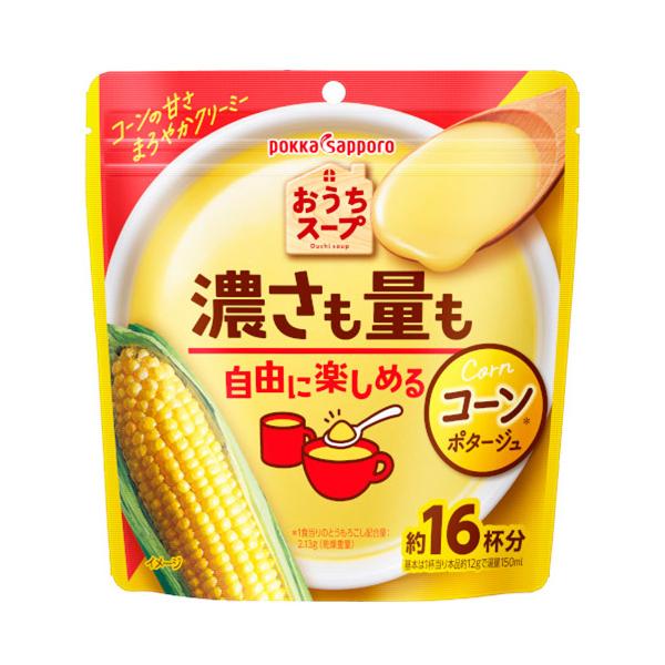 【発売日：2024年02月08日】【商品説明】定番のコーン＊スープがたっぷり約１６杯分楽しめる大容量タイプです。チャック付き袋入りで、好きな量・濃さでアレンジも楽しめます。＊１食当りのとうもろこし配合量：２．１３ｇ（乾燥重量）●原材料砂糖（...