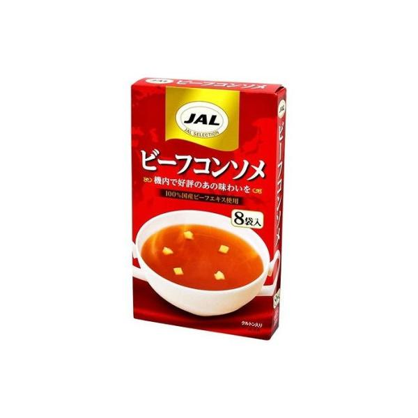 【発売日：2022年09月20日】【商品説明】ＪＡＬ機内で好評のスープをベースに作ったビーフコンソメです。甘くて香ばしい国産ビーフエキスを100％使用し、ビーフ感をさらにアップし、深みを出しました。ビーフと野菜の旨みがたっぷりです。商品区分...