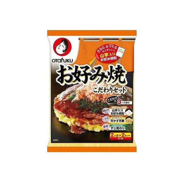 【発売日：2022年06月08日】【商品詳細】オタフク独自ブレンドの山芋入りお好み焼粉、いか天をブレンドしたこだわりの天かす天華、豊かな磯の香りの国産すじ青のり100%をセットにした、関西お好み焼が楽しめる材料セットです。【商品区分】加工食...