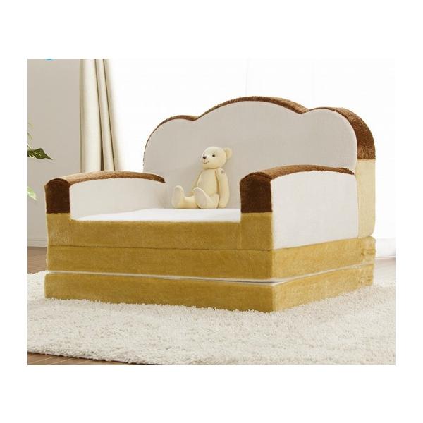 【発売日：2017年06月21日】【商品名】 食パンソファベッド【素材】 ポリエステル100% クッション材：ウレタン【サイズ】 W800×D600〜1780×H440〜600ｍｍ 背の高さ(内寸）345ｍｍ 座面幅(内寸）580ｍｍ 座面...