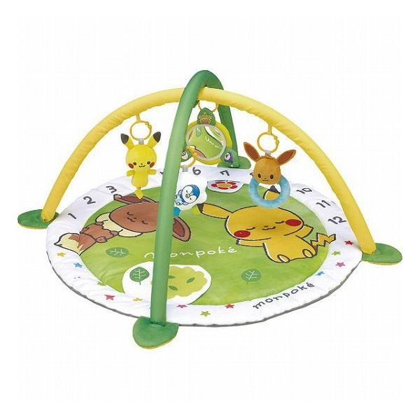 【発売日：2024年12月26日】人気のベビージムにモンポケが登場！マットは洗濯機で丸洗いできるママ想い。成長に合わせて３段階の遊びができます。かわいいピカチュウとイーブイ、ポッチャマたちに囲まれ、鏡を覗けば・・・あら、誰かさんのかわいい顔...