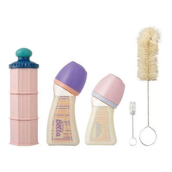 【発売日：2026年01月22日】●ドクターベッタ哺乳びんブレイン広口240mlハートピン付・ドクターベッタ哺乳びんブレイン広口160mlハートピン付・哺乳びん専用ブラシセット・ミルクケースキャッスル●対象年齢：0ヶ月〜●現品(哺乳びん広口...