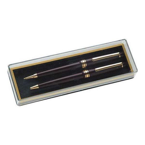 【発売日：2026年01月22日】ケース入りのボールペン＆シャープペンセット、レトロな感じが好評です。●ABS樹脂●現品(ボールペン・シャープペン)約1.2φ×13.5cm