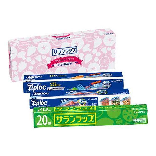 【発売日：2026年01月22日】●サランラップ(30cm×20m)、ジップロックフリーザーバッグ(L5枚入)、ジップロックイージージッパー(大3枚入)各1実用的な販促グッズです。●ポリ塩化ビニリデン、ポリエチレン