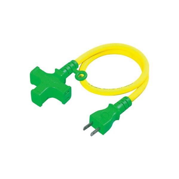 【発売日：2015年08月21日】【メーカー型番】T2-0.5S【JANコード】4937305032763【ブランド】日動　【特徴】●十字トリプルコード仕様のコンセントです。【用途】●軽作業に。【仕様】●色:イエロー●電線仕様長さ(m):0...