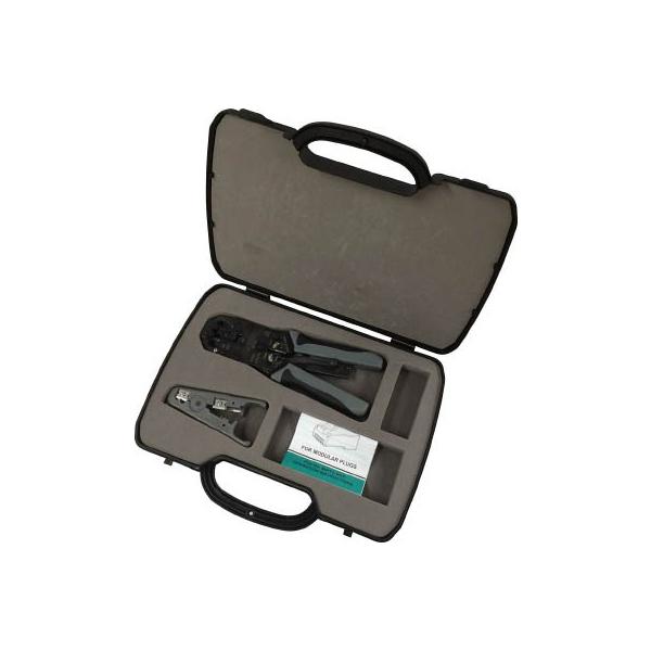 【発売日：2017年02月03日】【商品詳細】●Ｐａｎｄｕｉｔ社製ＲＪ４５モジュラプラグの他、標準のＲＪ１１（４芯および６芯）の圧着成端が可能です。●ケーブルカッターおよびケーブル被覆ストリッパーの機能が付いています。●キットには、別途ケー...