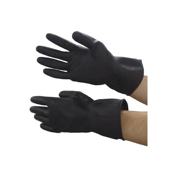 【発売日：2017年02月03日】【商品詳細】●突き刺し、引き裂きに強く柔らかい天然ゴム製です。●手袋内面は特殊パイル加工により着脱がスムーズです。●清掃作業など。●色:ブラック●サイズ:LL●全長(cm):28.8●手のひら周り(cm):...